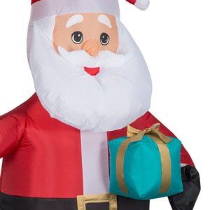 Gemmy | Holiday | Holiday Time Santa With Gift Box Christmas Inflatable ...